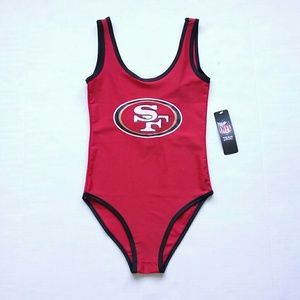 NFL | Swim | Nfl San Francisco 49ers Football Red Bodysuit Nwt | Poshmark